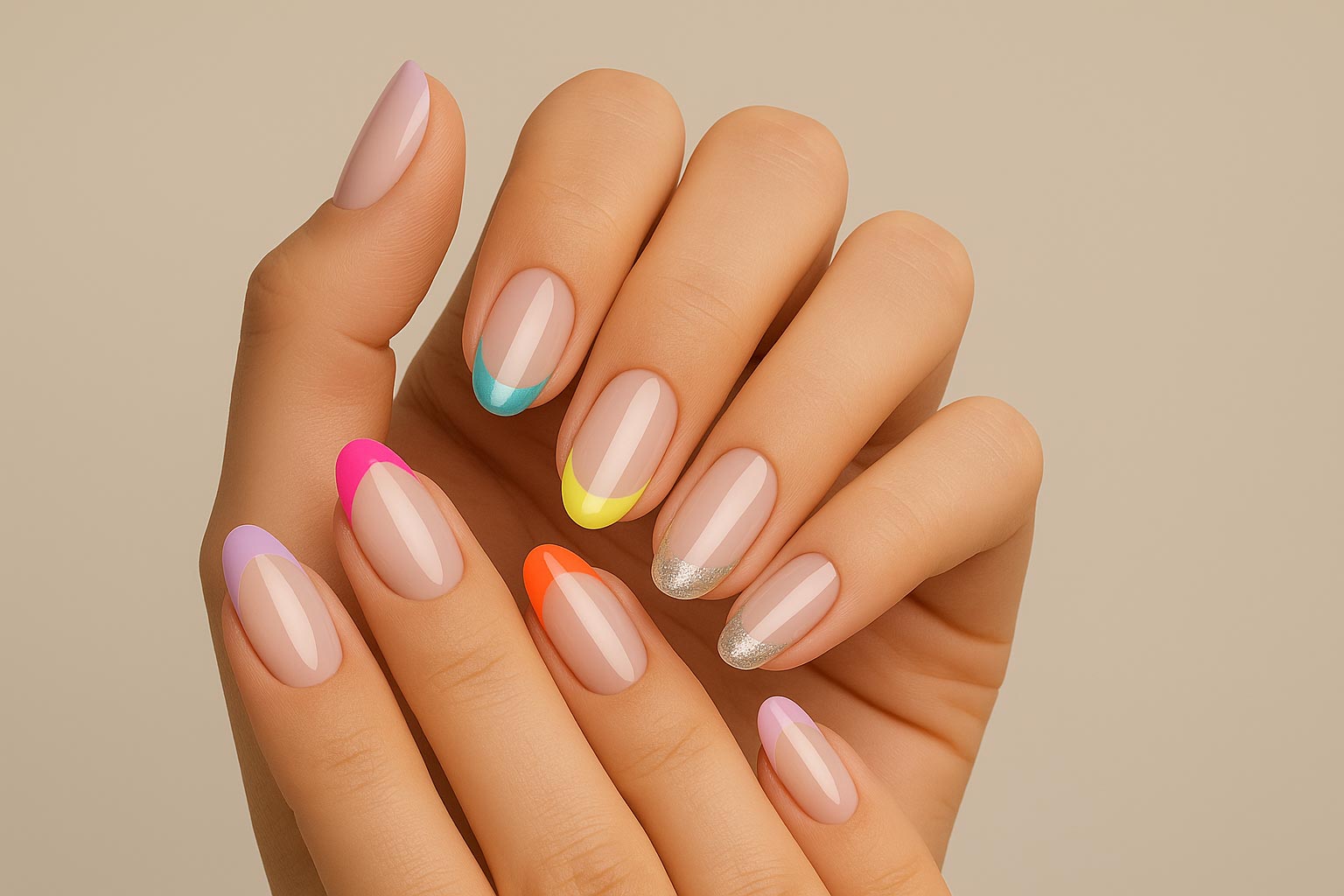 Funky French – 10 ideaa värikkääseen manikyyriin | Blogi – Kynsitukku